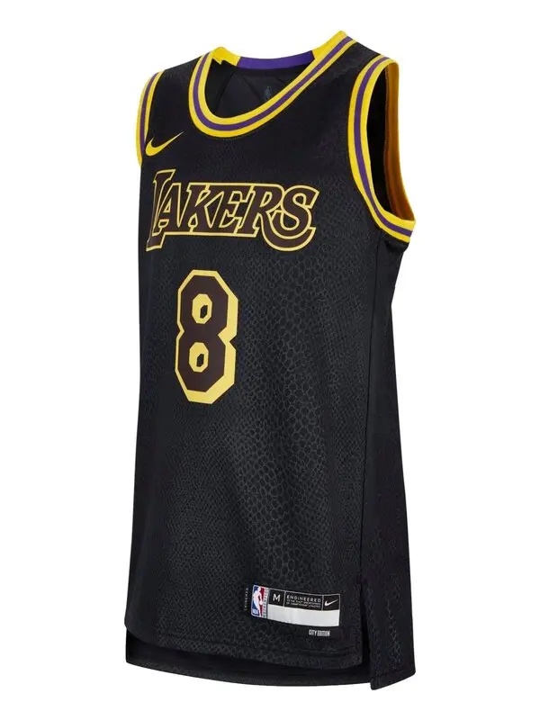 Nike Nba Kobe Bryant Los Angeles Lakers City Edition Swingman Jersey #8 Mamba Mentality - Black