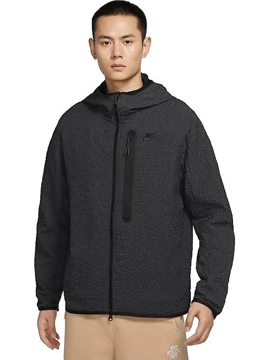 Nike Textured Fleece Zip Jacket - Black