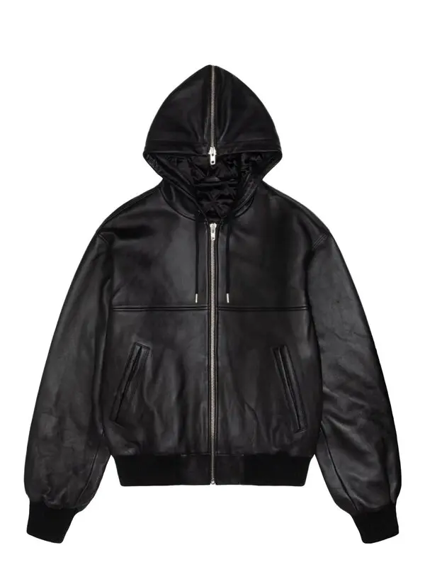 StÜssy Ss Link Leather Bomber Jacket - Black