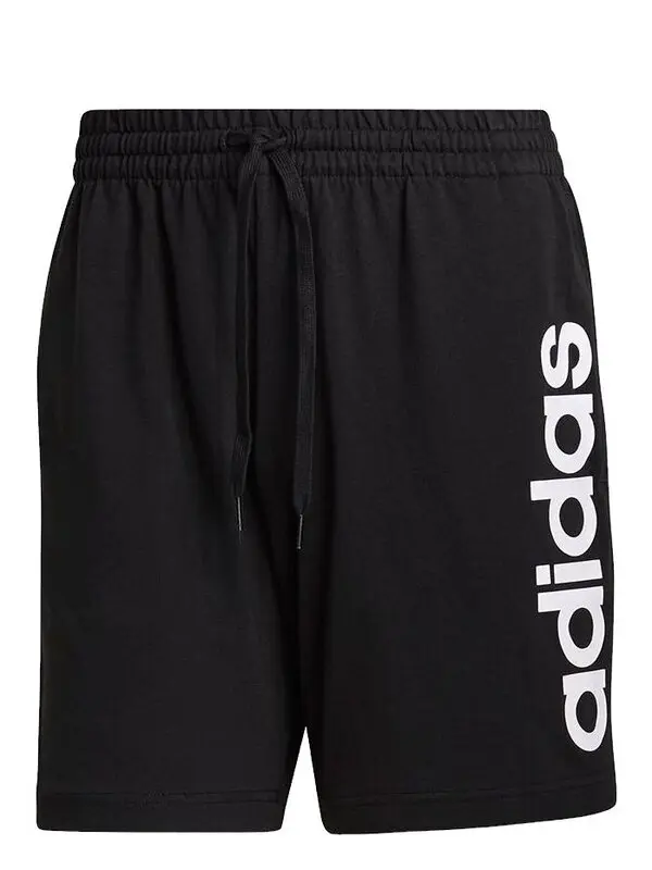 Adidas Sports Shorts With Logo Printing - Black