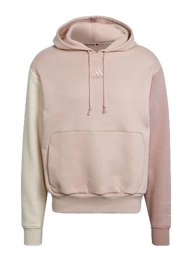 Adidas Colorblock Splicing Loose Hoodie - Whitepink