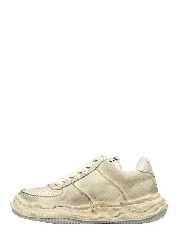 Mihara Yasuhiro Wayne Distressed Lace Sneakers - Beige