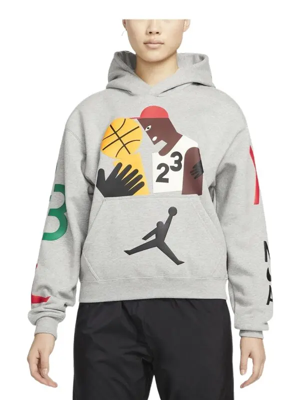 JORDAN X Nina Chanel Abney Graphic Hoodie - Grey/multi-color