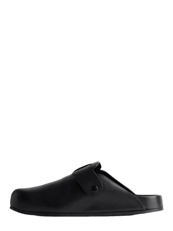 Balenciaga Matte Calfskin Mules - Black