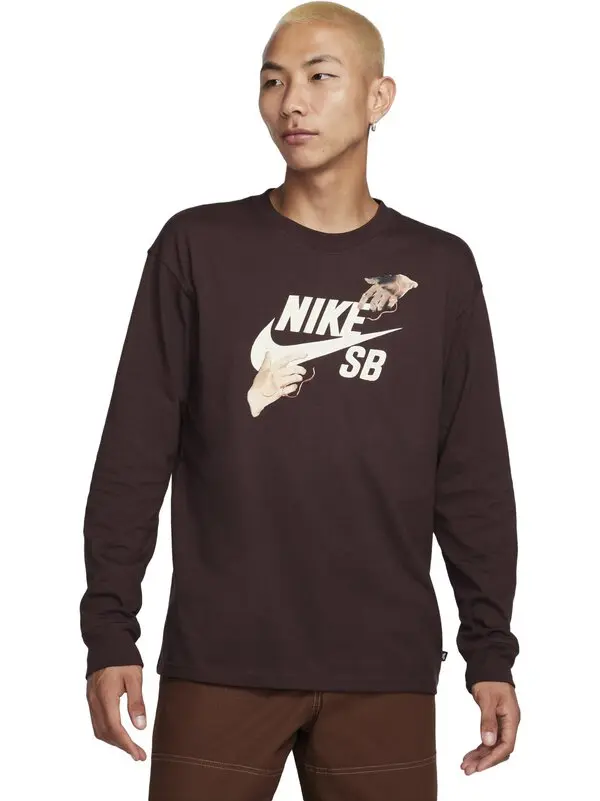 Nike Long-sleeve Skate T-shirt 'earth - Brown