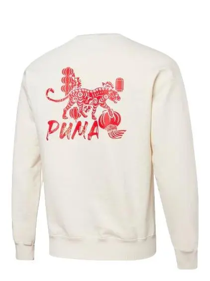 PUMA Cny Graphic Crew Sweatshirt - White