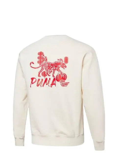 PUMA Cny Graphic Crew Sweatshirt - White