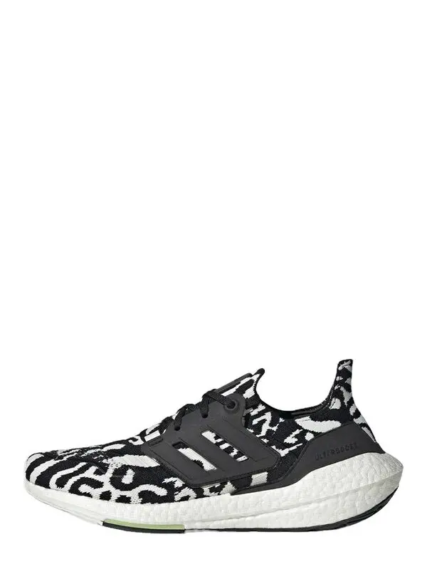 Adidas Ultraboost 22 "zebra" Sneakers - Core Black/core Black/almost Lime