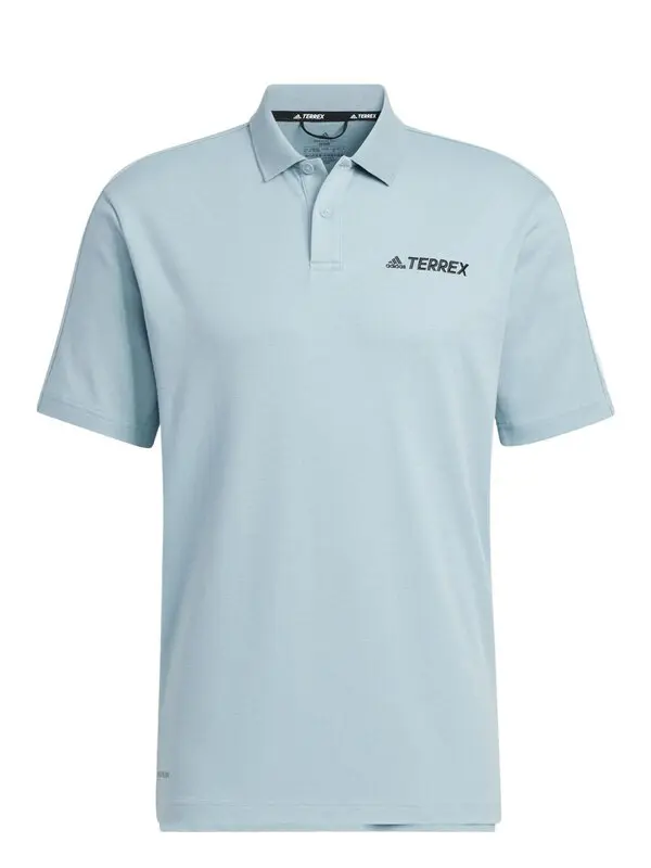 Adidas Tx Logo Solid Color Sports Short Sleeve Light Gray Polo Shirt - Multi-color