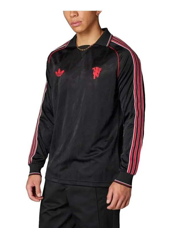 Adidas Manchester United Long Sleeve Shirt - Black