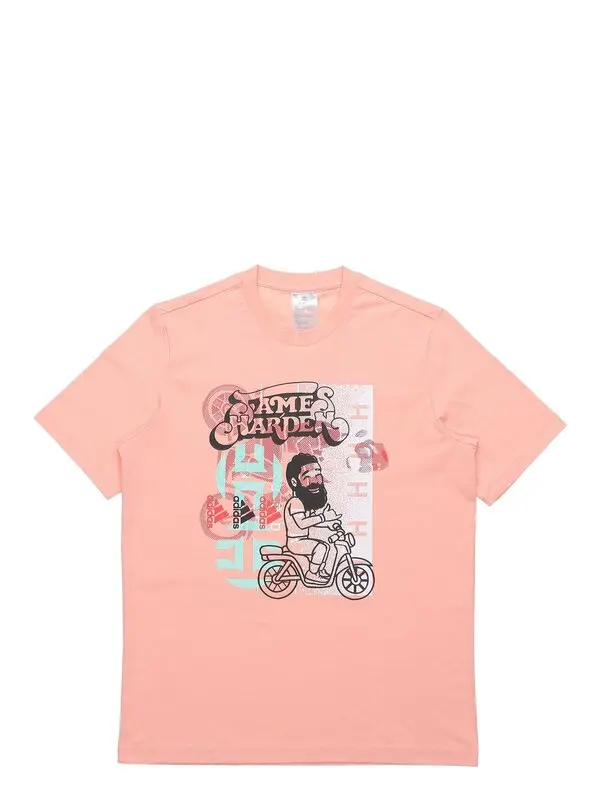 Adidas Hdn Avatar Sc Basketball Athleisure Casual Sports Short Sleeve Pink Red - Pinkred