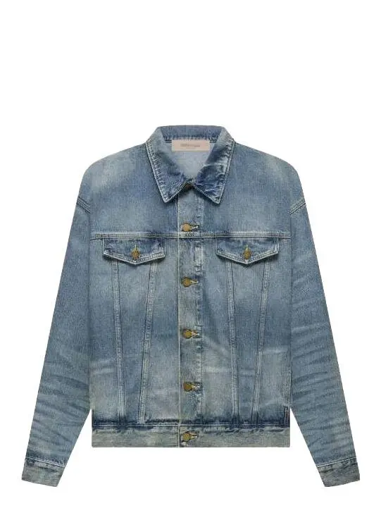 Fear Of God Fw22 Denim Trucker Jacket - Blue