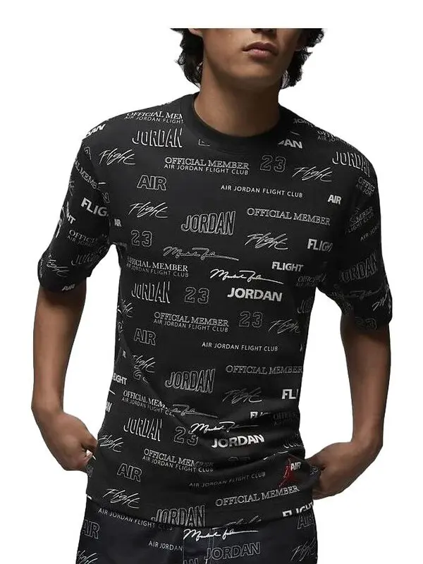 JORDAN Full Flight Mvp Short Sleeve T-shirts - Black