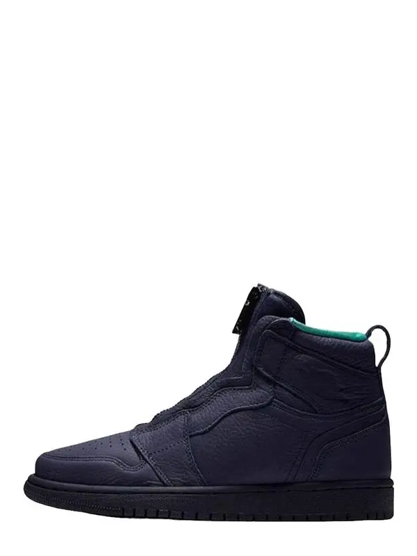 JORDAN 1 Retro High Zip Sneakers - Blackened Blue/neptune Green-white