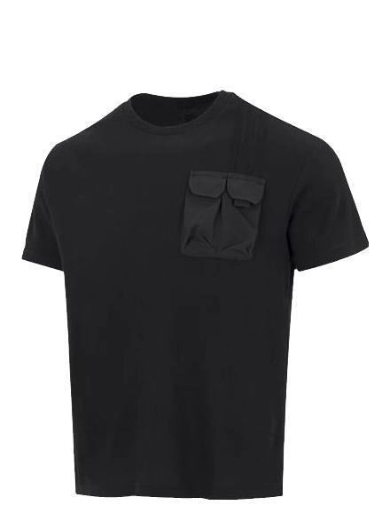 Adidas Neo Solid Color Pocket Athleisure Casual Sports Round Neck Short Sleeve Black T-shirt - Multi-color