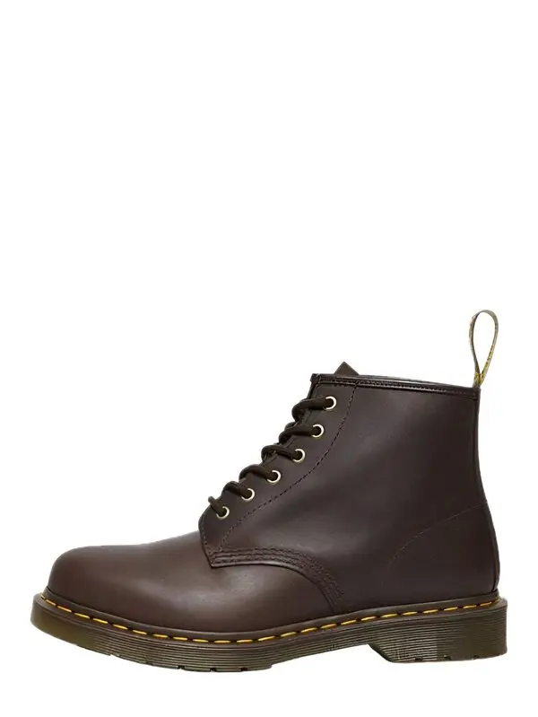 Dr. Martens 101 Crazy Horse Leather Lace Up Ankle Boots - Dark Brown