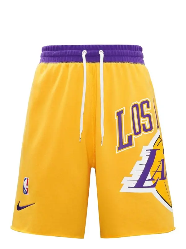 Nike Los Angeles Lakers Basketball Athleisure Shorts - Yellow