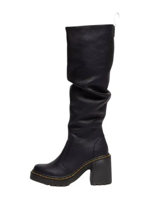 Dr. Martens Kasey Virginia Tall Heeled Boots - Black
