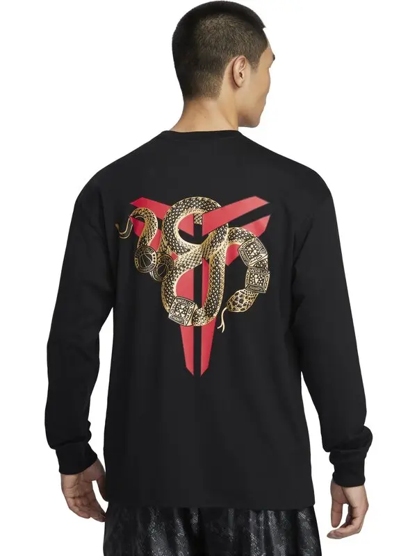 Nike Kobe Long-sleeve T-shirt Asia Sizing 'year Of Mamba - Black