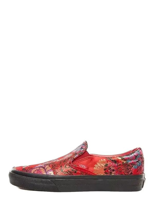 VANS Slip-on Festival Satin Sneakers - Black/red