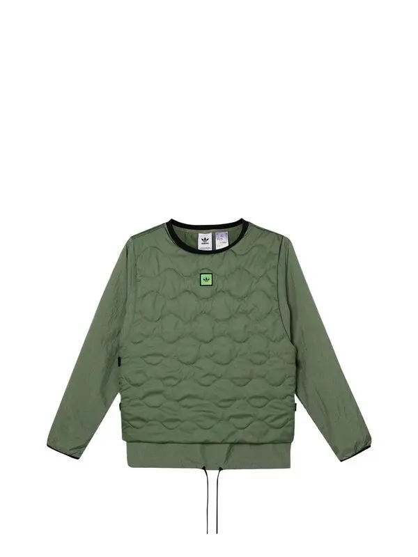 Adidas Originals Quilted Crewneck Sweatshirt - Gree/black