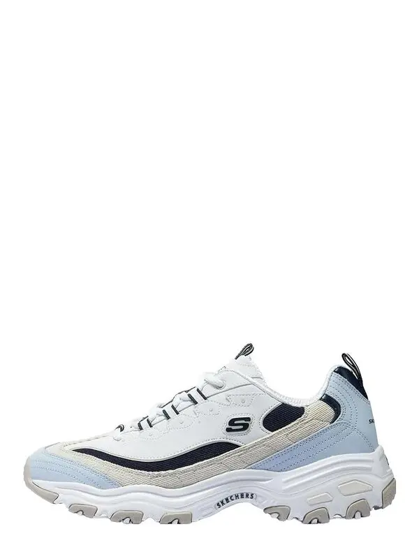 Sketchers D'lites Varsity Spirit Sneaker - White/beige/sky Blue