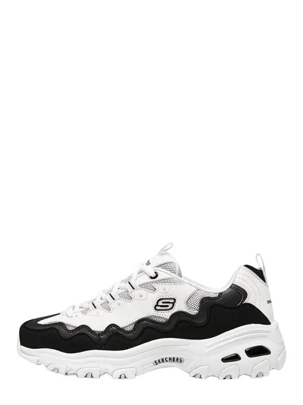 Sketchers D'lites 1.0 "white Black" Sneakers - White/black