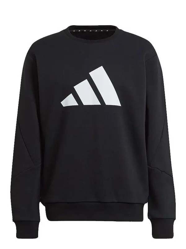 Adidas Fi Wtr Crew Pullover With Large Logo - Black