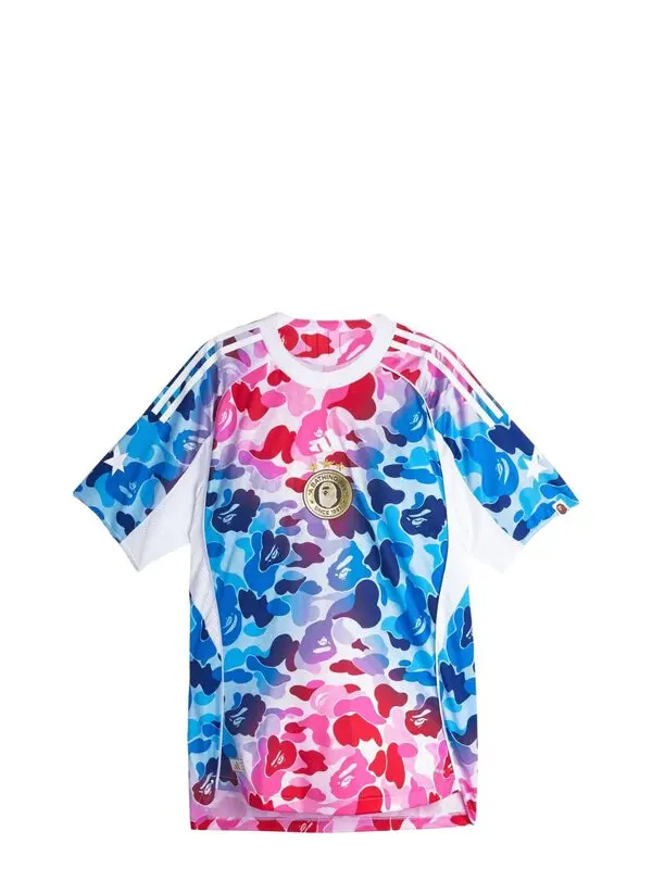 Adidas X Bape Fb Slim-fit Jersey With Camouflage Print - Shock Blue/pink