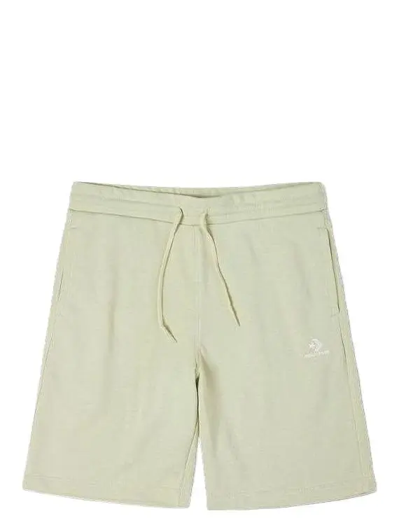 CONVERSE Embroidered Star Chevron Fleece Shorts - Green