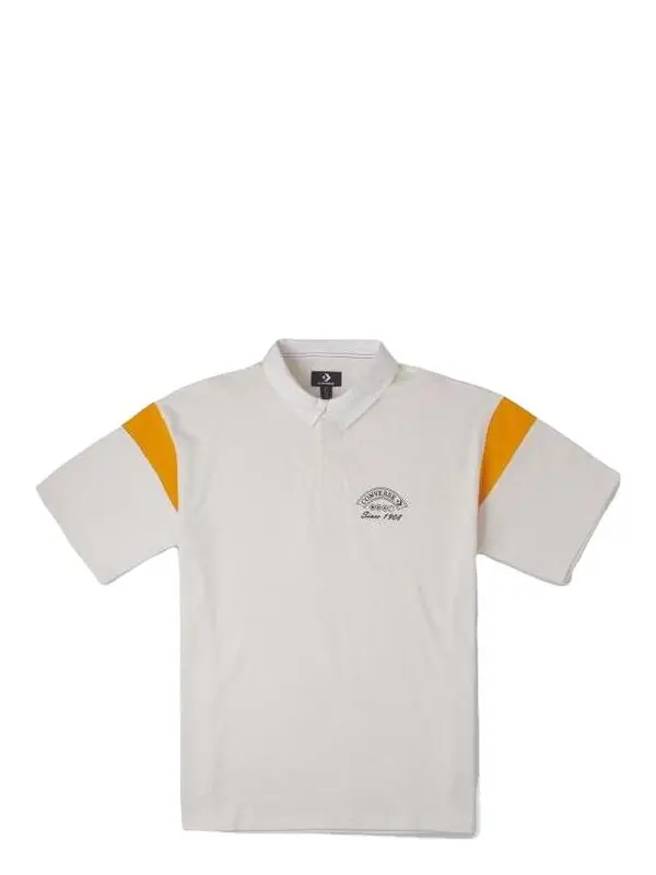 CONVERSE Retro Polo Shirt Asia Sizing 'white - White/orange