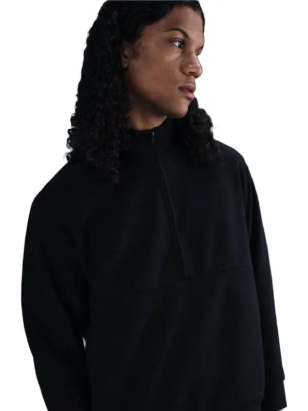 Nike 24.7 Impossiblysoft Dri-fit 1/2-zip Top - Black/dark Smoke Grey