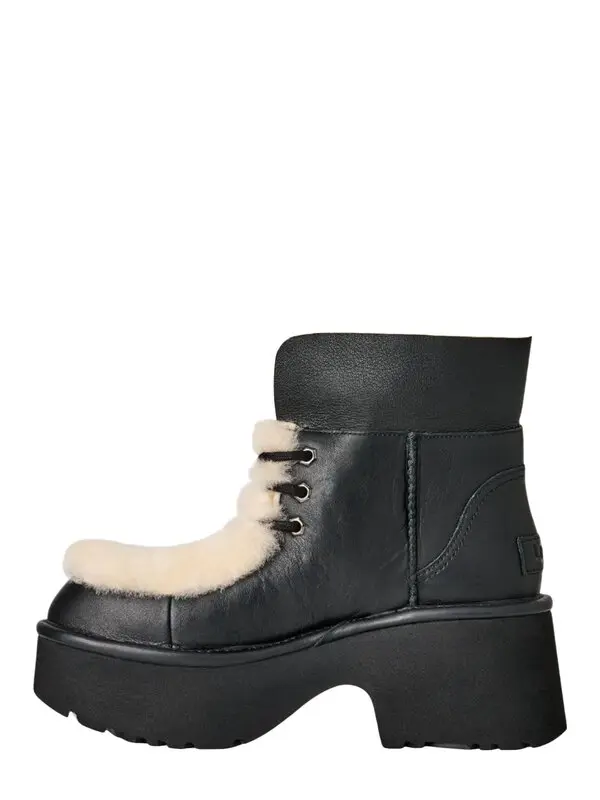 UGG Esmee Leather Lace-up Boots - Black