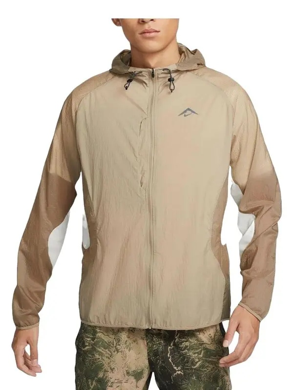 Nike Trail Aireez Running Jacket - Khaki/light Bone White/black