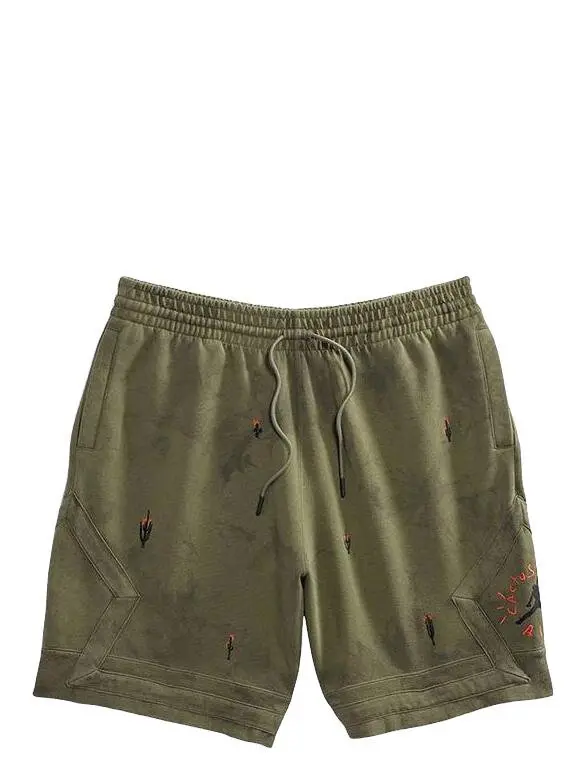 JORDAN X Travis Scott Washed Suede Shorts - Medium Olive