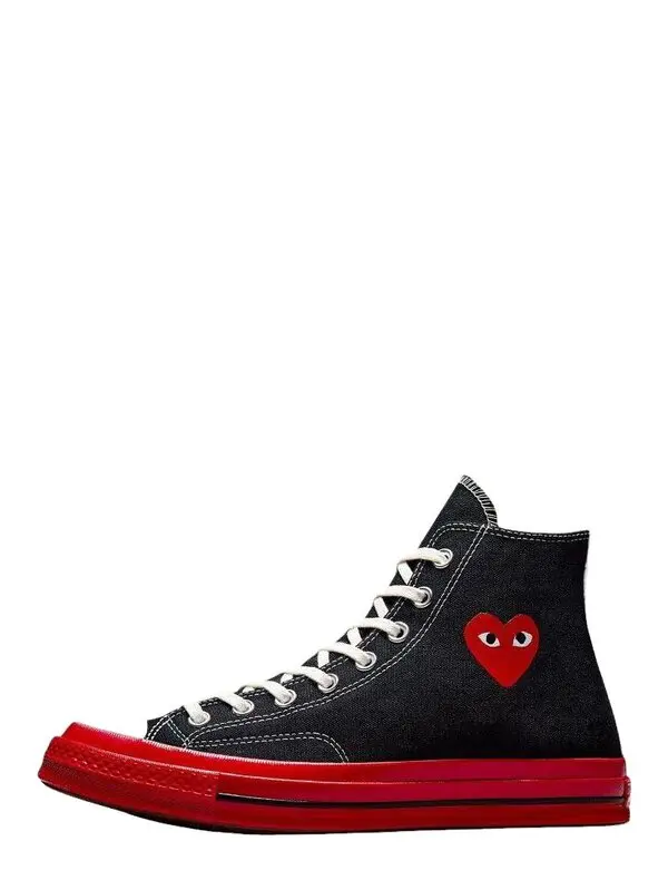 CONVERSE Comme Des Garçons Play Chuck 70 High Top Sneakers - Black/red