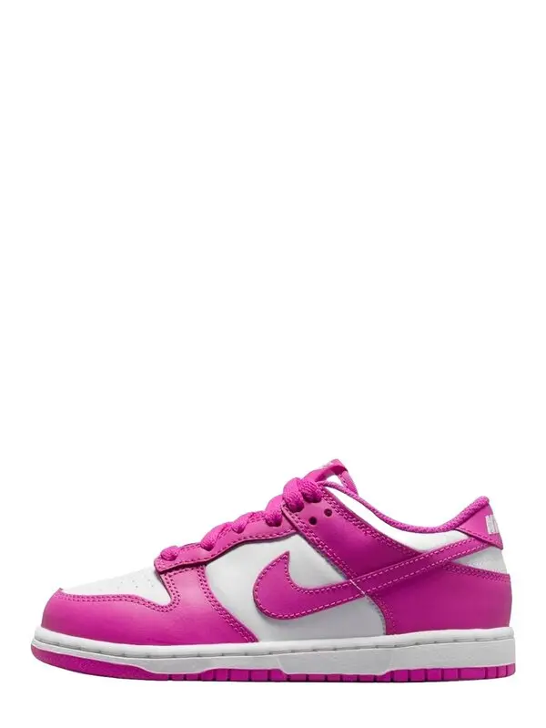 Nike Dunk Low Sneakers - White/active Fuchsia
