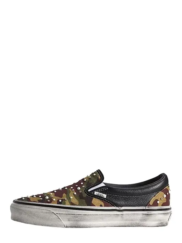 VANS Premium Classic Slip-on Pearlized Embellished Sneakers - Camo/black