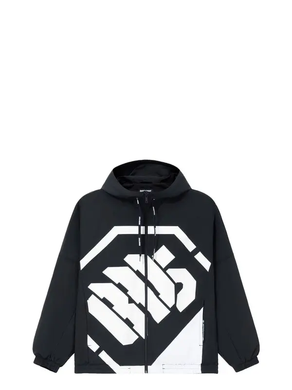 LI-NING Badfive Sports Basketball Hooded Jacket - Black/white