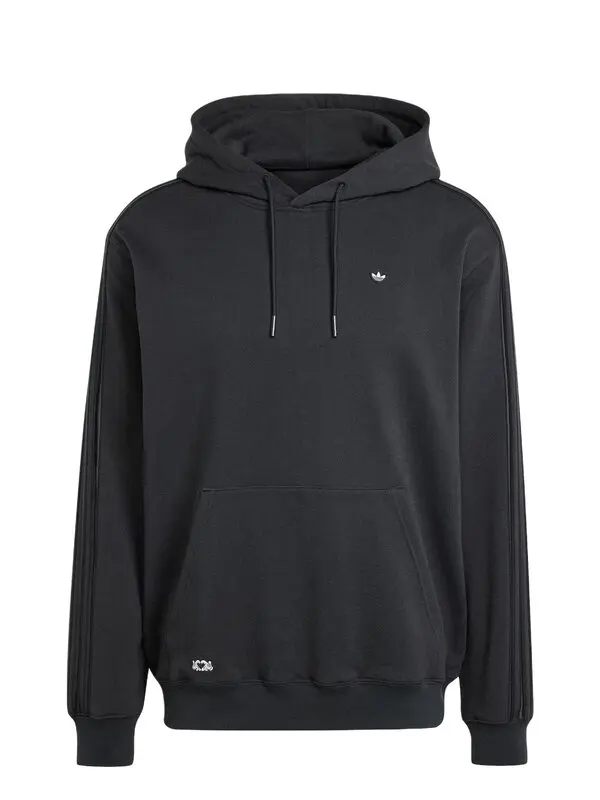 Adidas Originals X Mickey Mouse Appliqué Cotton Hoodie - Black