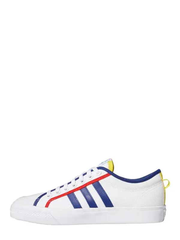 Adidas Nizza "white Victory Blue" Low Top Sneakers - White/blue/red