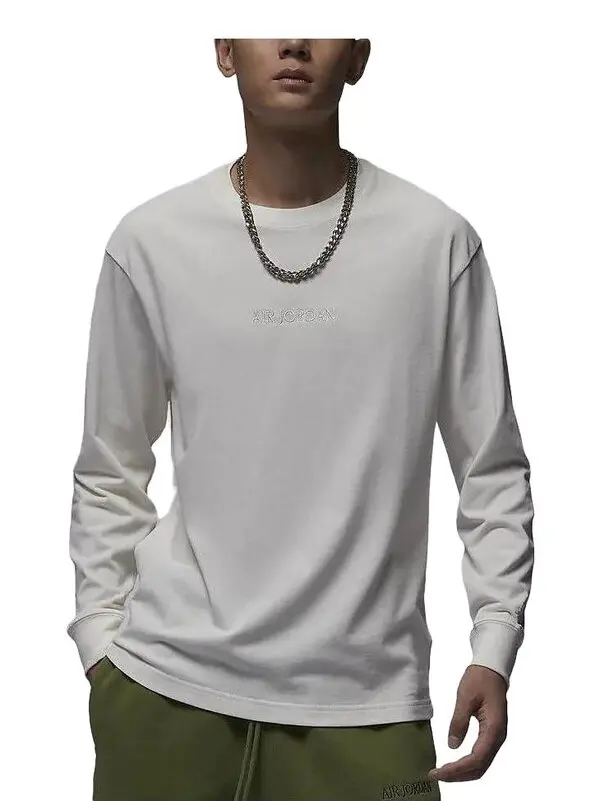 JORDAN Wordmark Long Sleeve T-shirt - White