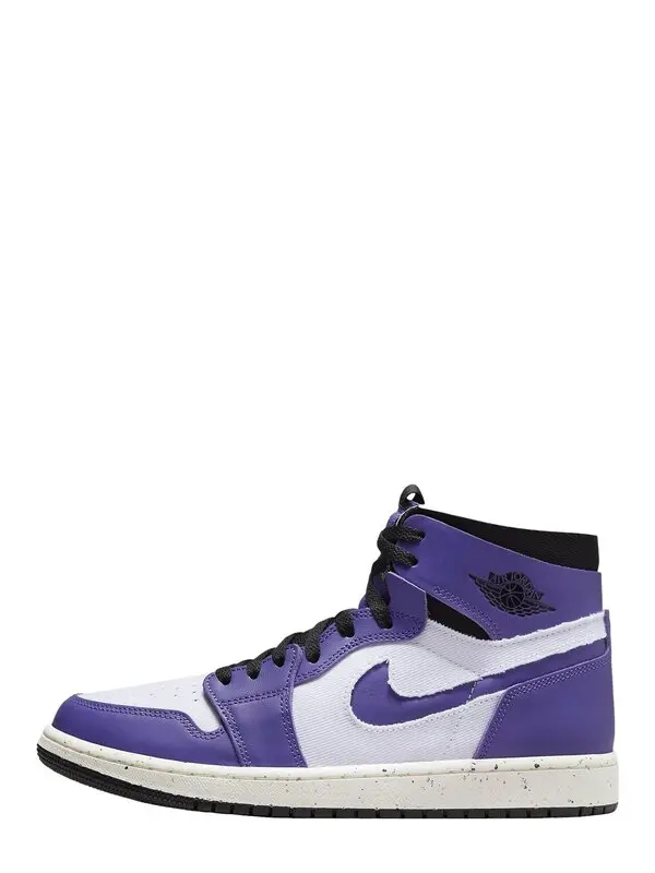 JORDAN Air 1 High Zoom Comfort Crater Purple Sneakers - Dark Iris/white/black