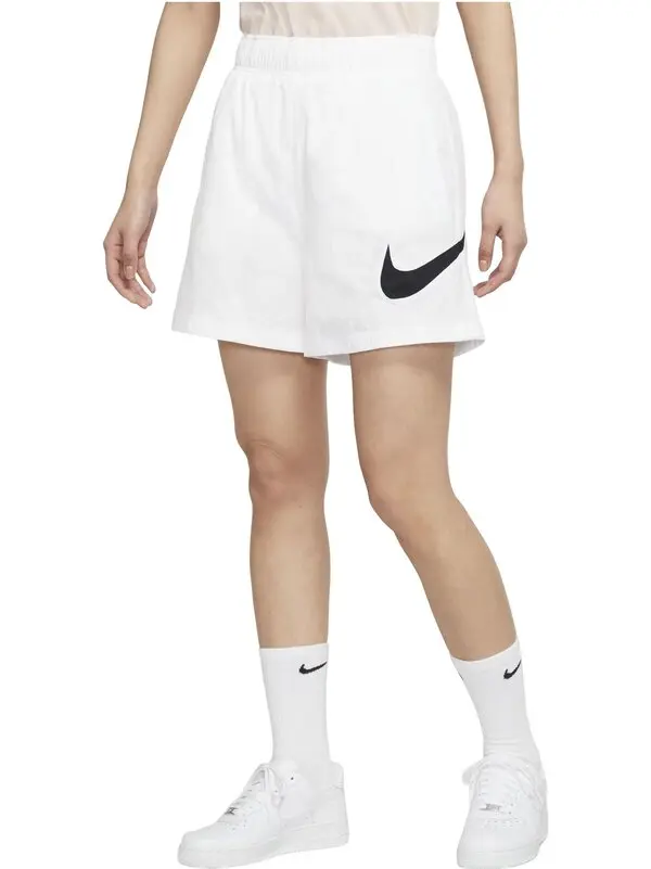 Nike Essential High-waisted Woven Shorts - White/black