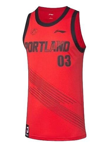LI-NING C.j. Mccollum Basketball Jersey - Red/black
