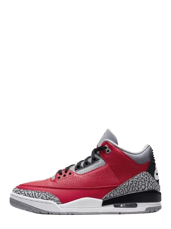 JORDAN Nike 3 Retro Se "unite" High Top Sneakers - Fire Red/cement Grey