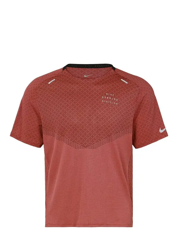 Nike Alphabet Printing Breathable Round Neck Short Sleeve Light Red T-shirt - Default Color