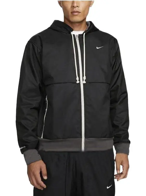 Nike Therma-fit Winterized Full-zip Hoodie - Black/medium Ash/(pale Ivory)