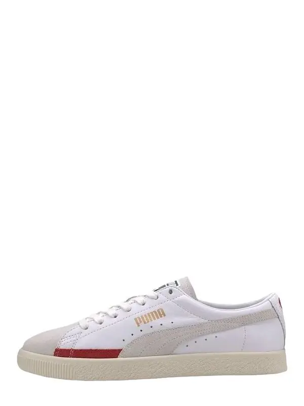 PUMA Basket 90680 L Lace Up Sneakers - White/red