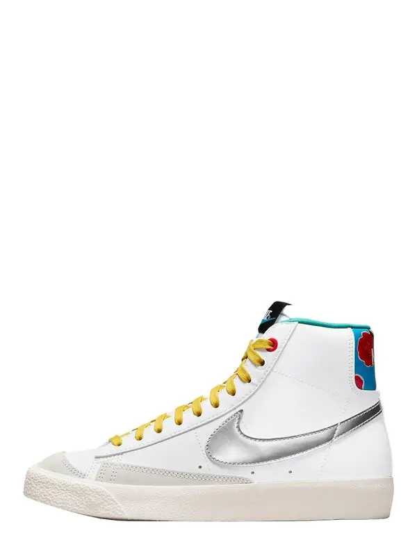 Nike Blazer Mid '77 High Top Sneakers - White/yellow/gray